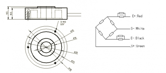 Stainless Steel Through / Donut Hole Load Cell 50kg 100kg 200kg 300kg